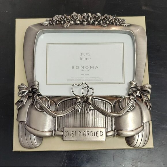 Sonoma | Accents | Nwt Sonoma Just Married Brushed Silver Tone Metal ...